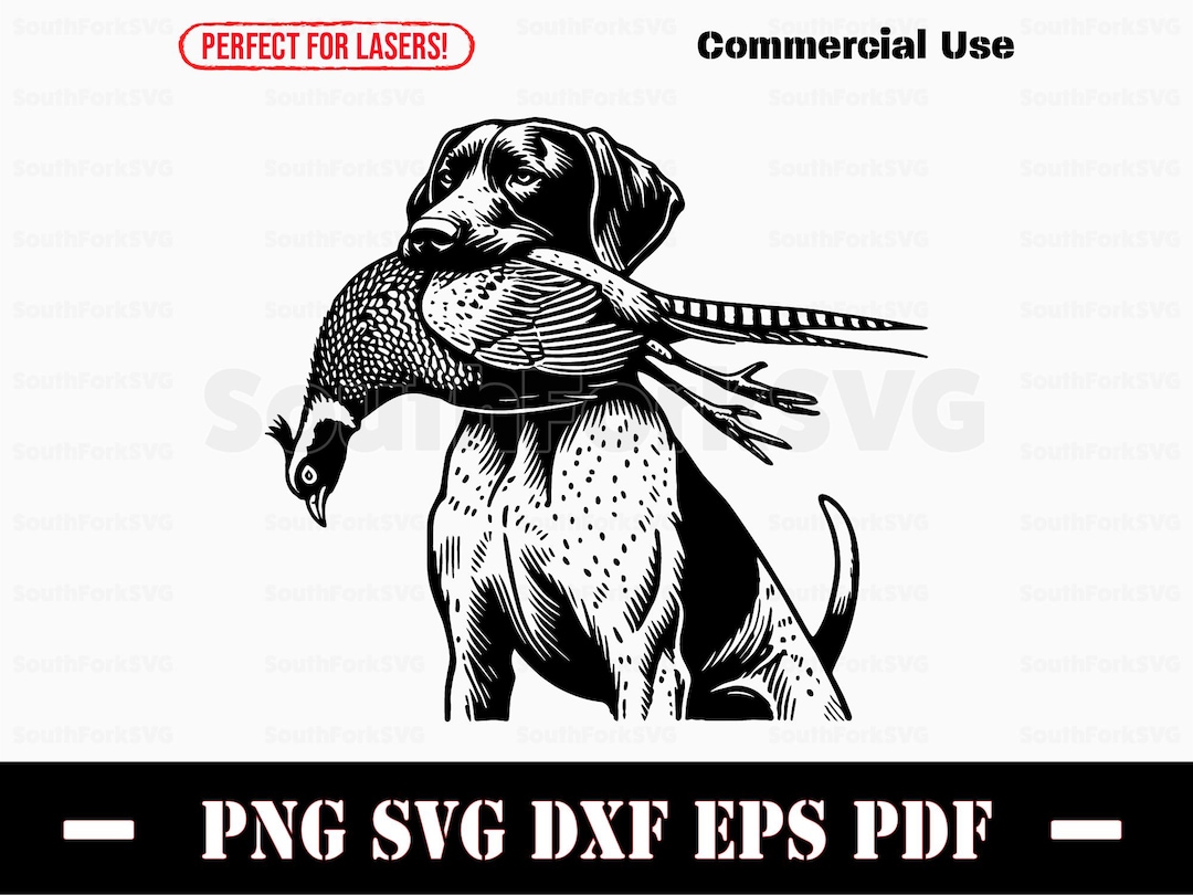German Shorthaired Pointer Pheasant Hunting Dog | Svg Png Dxf Eps Pdf ...