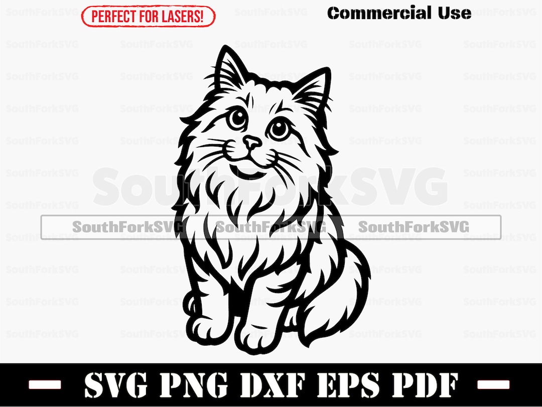Ragamuffin Cat Begging Svg Png Dxf Eps Pdf | Vector Graphic Cut Print ...