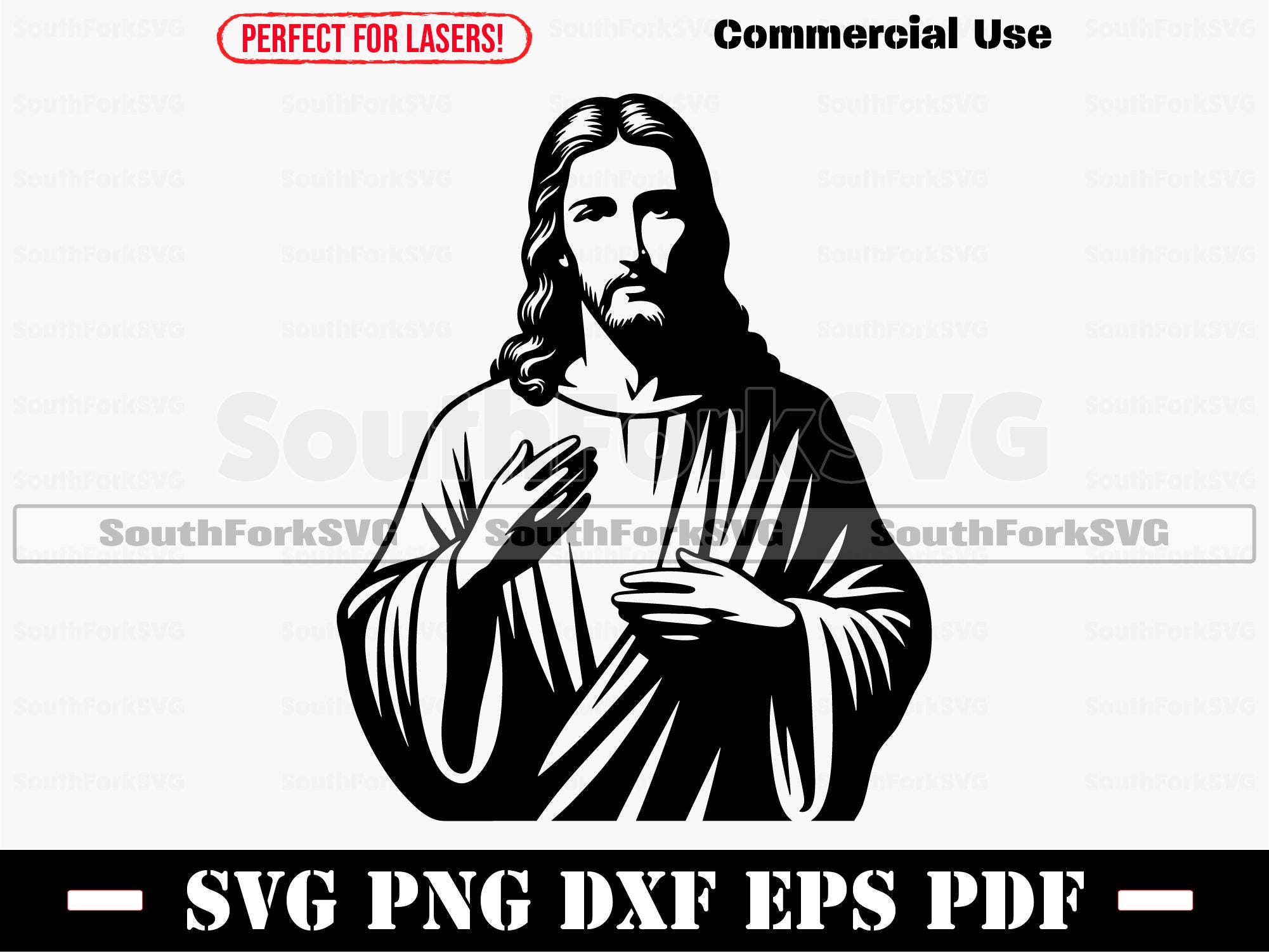 Jesus Svg Png Dxf Eps Pdf | Vector Graphic Design Cut Print Dye Sub ...