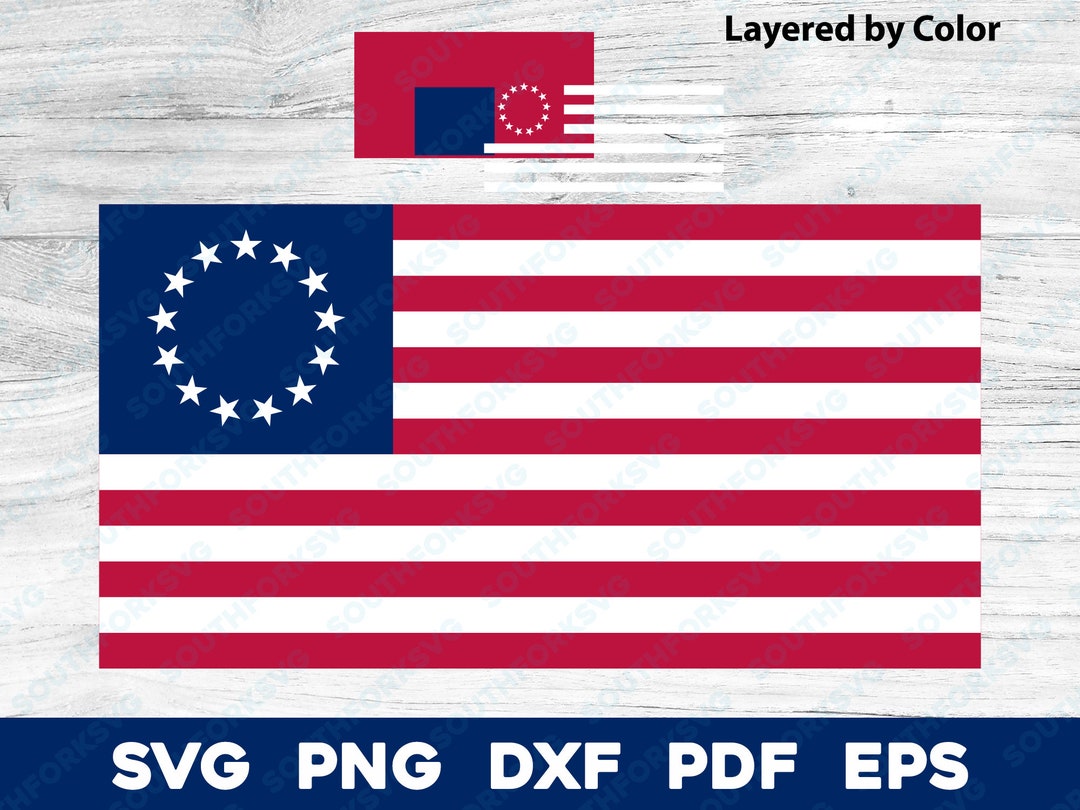 Colonial American Flag 1776 USA United States Flag Svg Png Dxf Vector ...