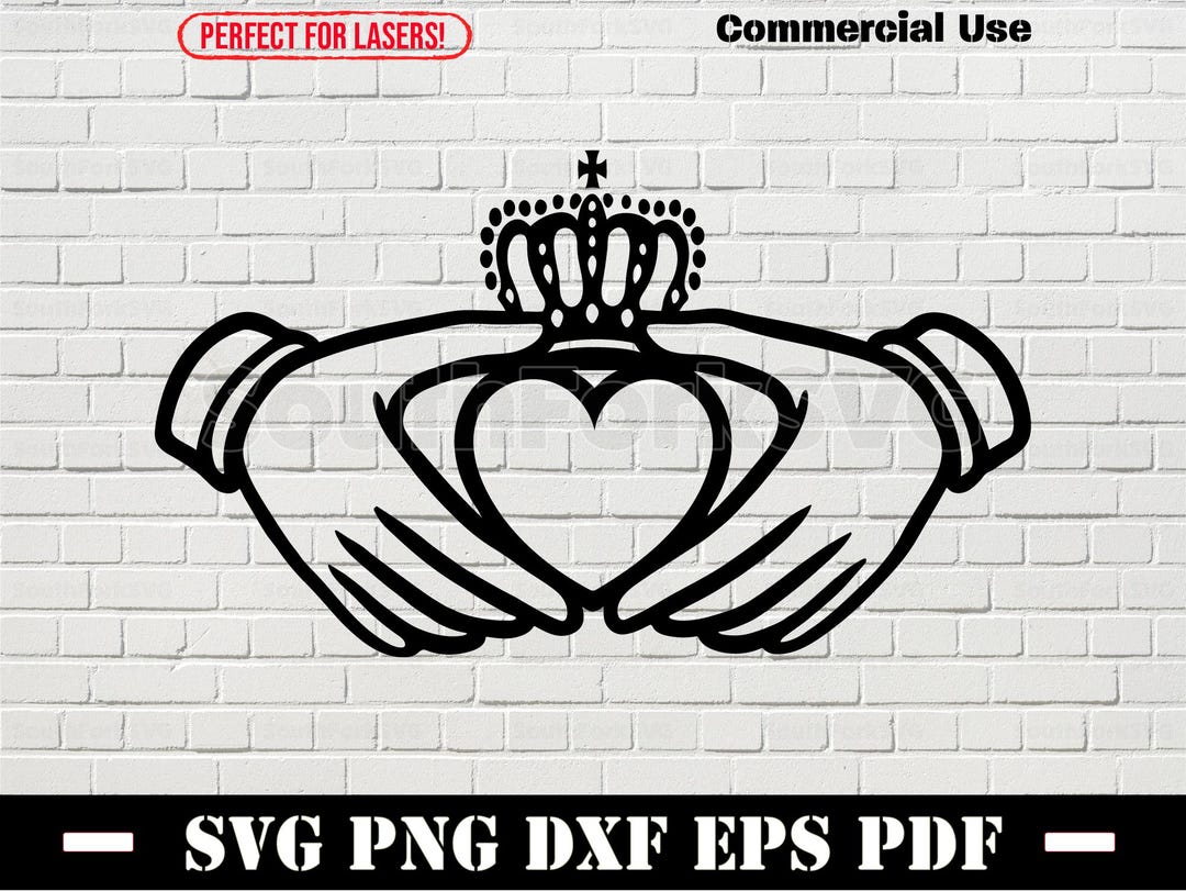 Irish Claddagh Symbol Svg Png Dxf Eps Pdf | Vector Graphic Design Cut ...