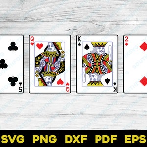 Full Playing Cards Deck Set 1 Layered by Color | Svg Png Dxf Eps Pdf ...