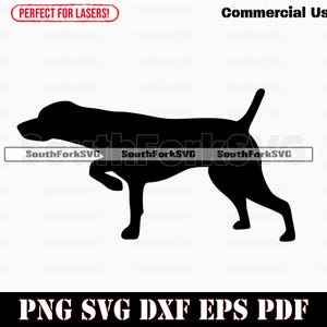 Silueta de perro pájaro señalando / svg png dxf eps pdf / gráfico ...