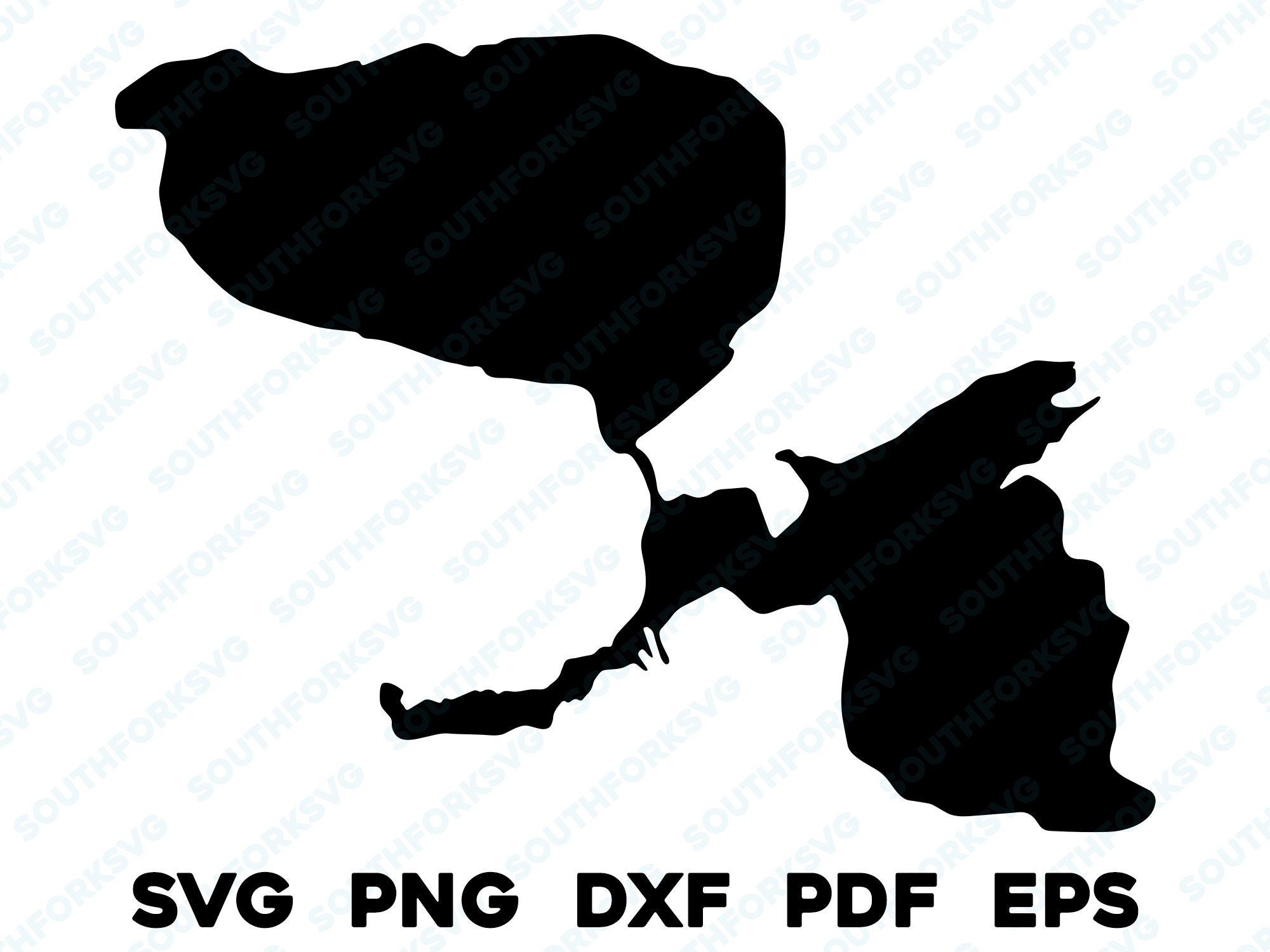 Caroga Lakes New York Map Shape Silhouette Svg Png Dxf Pdf Eps - Etsy