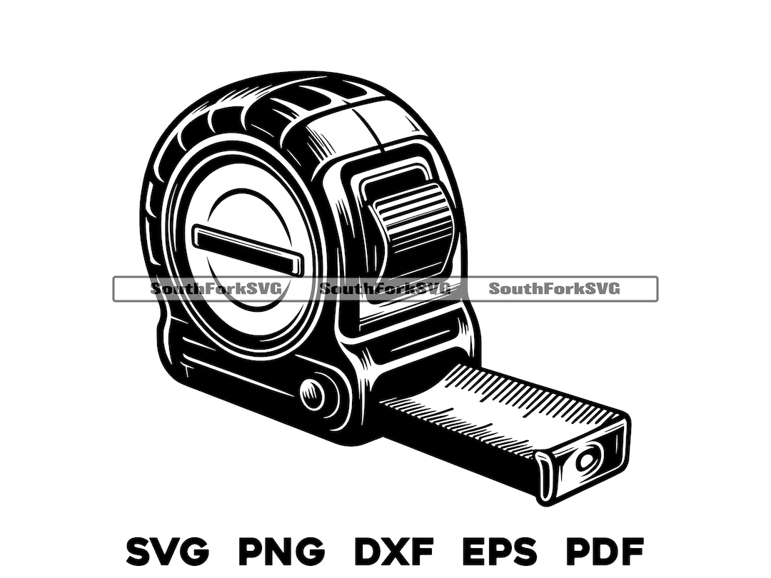 Tape Measure 1 | Svg Png Dxf Eps Pdf | Vector Graphic Cut File Laser ...