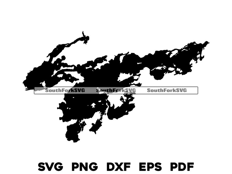 Island Lake Reservoir Minnesota Map Shape Outline Silhouette Svg Png ...