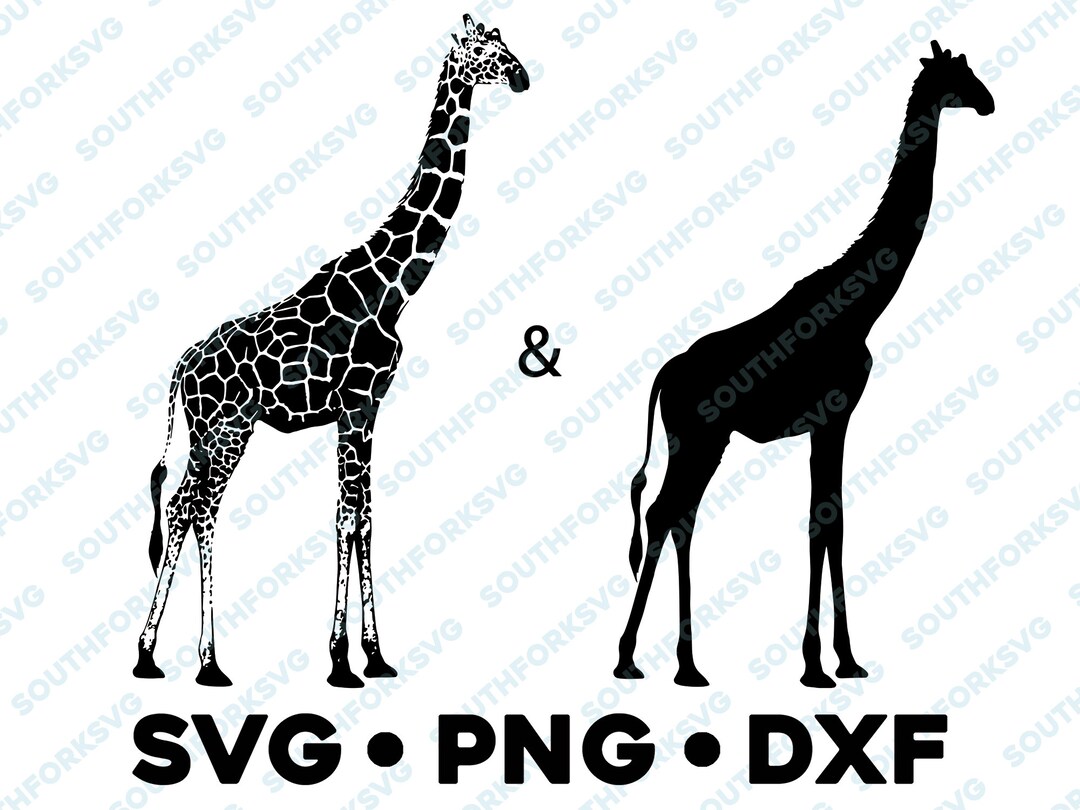 Giraffe SVG PNG DXF Cut File for Silhouette Cameo African Animals ...