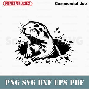 Prairie Dog Svg Png Dxf Eps Pdf | Vector Graphic Cut File Laser Clip ...