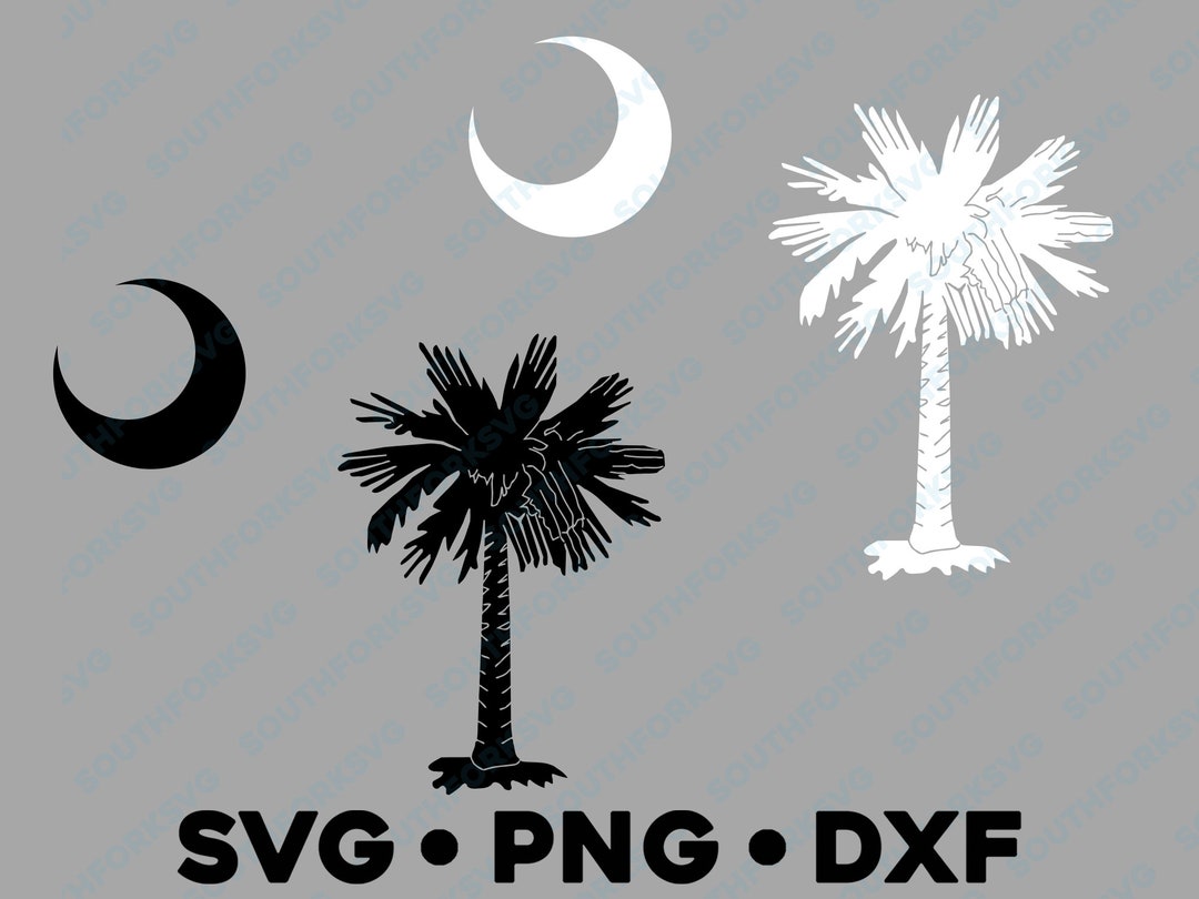 Palmetto Tree And Crescent Moon