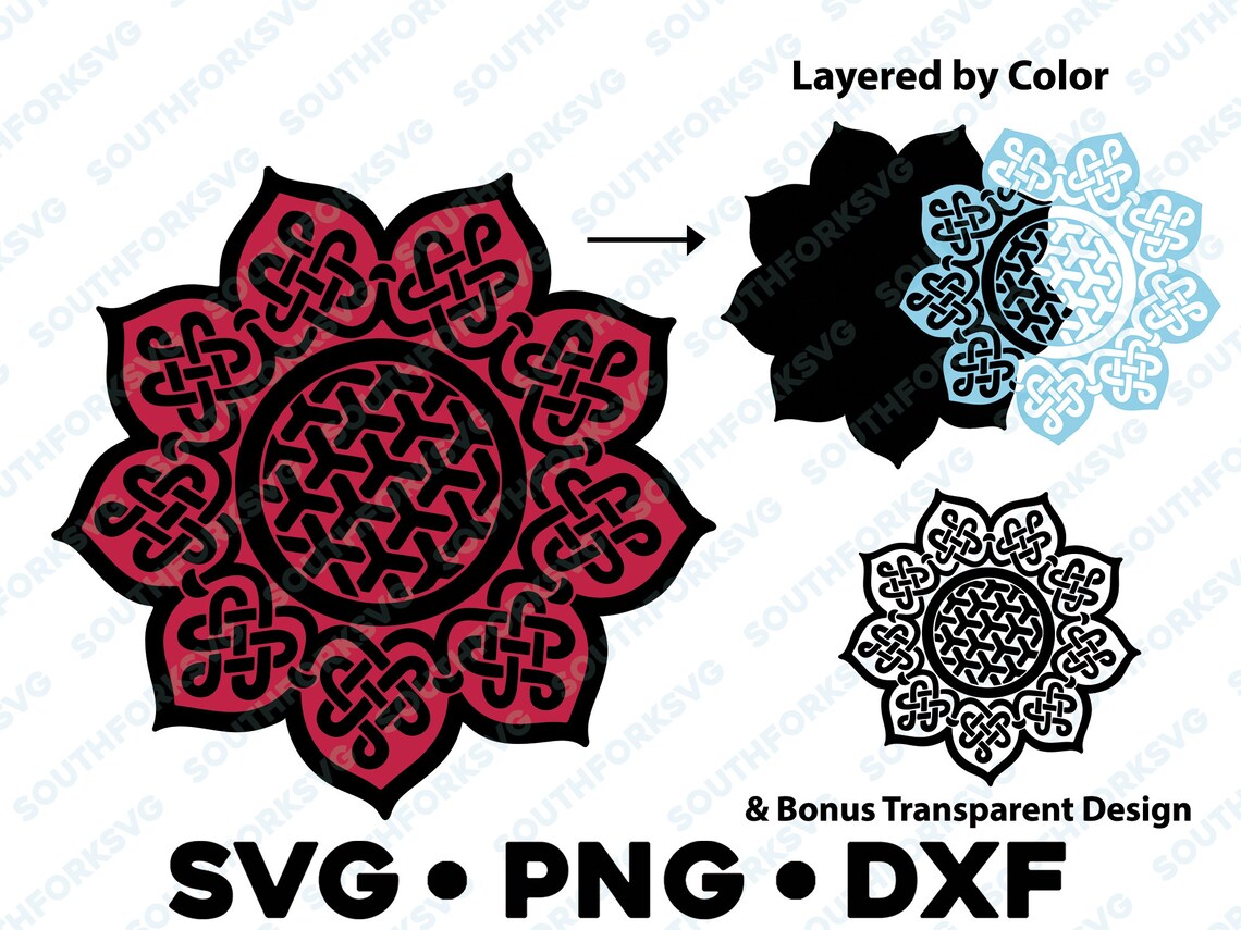 Mandala Flower Henna SVG PNG DXF Puzzle Geometric Symbol Games | Etsy