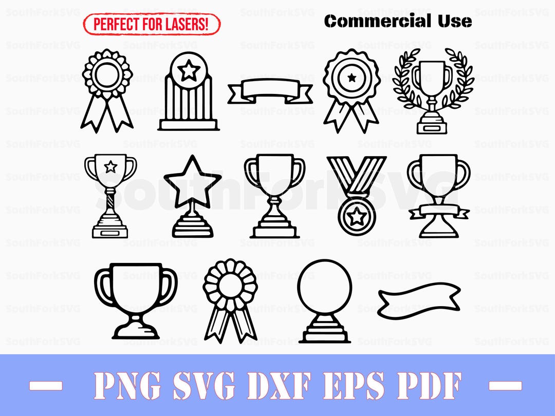 Simple Awards Doodles Bundle Svg Png Dxf Eps Pdf | Vector Graphic Cut ...