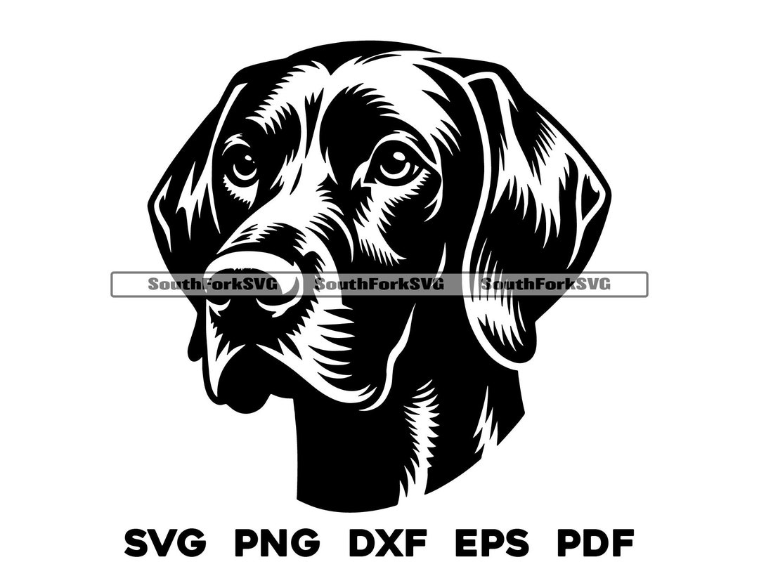 German Shorthaired Pointer Dog Head Design | Svg Png Dxf Eps Pdf ...