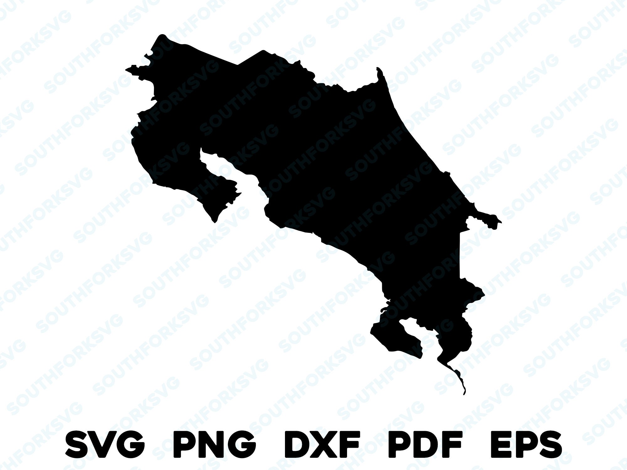 Costa Rica Country Silhouette & Outline Shapes Svg Png Dxf Pdf - Etsy
