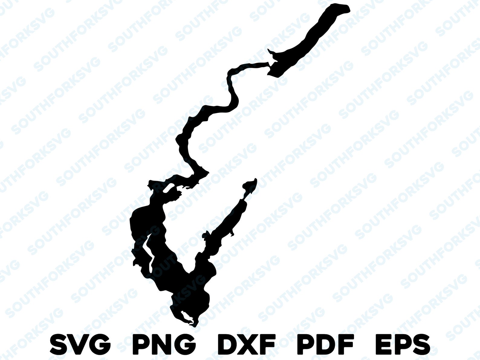 Long Lake Wisconsin Map Shape Silhouette Svg Png Dxf Pdf Eps | Etsy