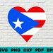 Puerto Rico Flag Heart Svg Png Dxf Eps Pdf Vector Graphic Design ...