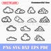 Simple Clouds SVG Bundle Svg Png Dxf Eps Pdf | Vector Graphic Cut Print ...