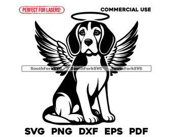Beagle Svg Beagle Memorial Svg Beagle Angel Beagle With Angel Wings ...