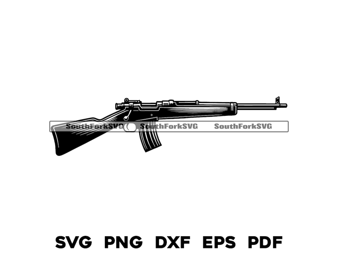 Bolt Action Rifle Design Files Svg Png Dxf Pdf Eps Transparent Vector ...