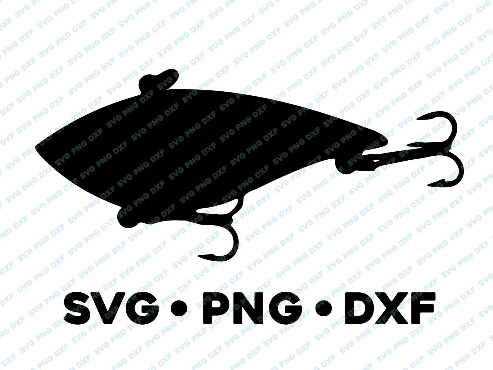 Lipless Crankbait Lure Fishing SVG PNG DXF vector transparent | Etsy