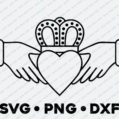 Claddagh Irish SVG Love Friendship Marriage Faith PNG DXF - Etsy