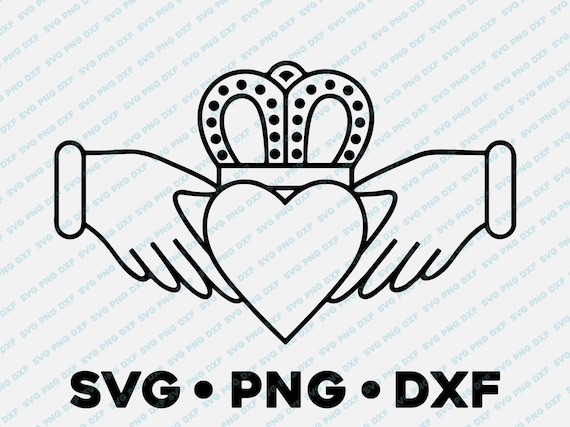 Claddagh Irish SVG Love Friendship Marriage Faith PNG DXF - Etsy