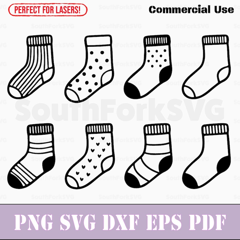 Cute Kids Socks Svg - Etsy
