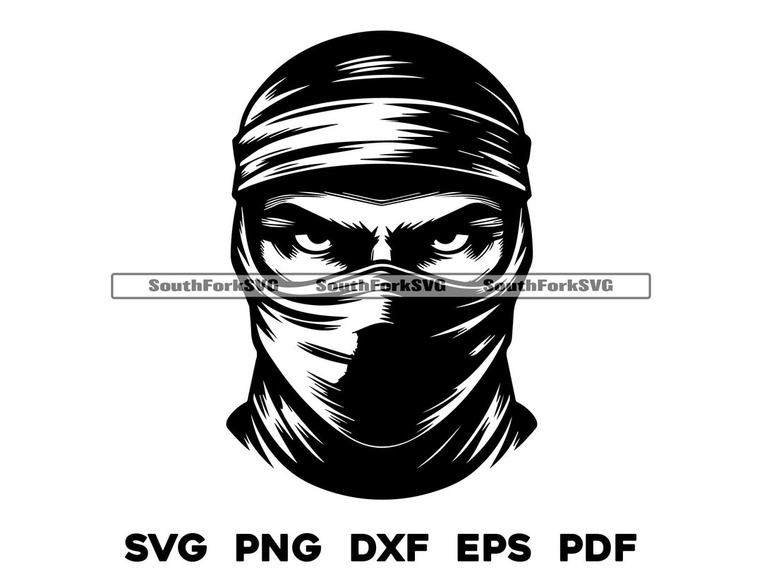 Ninja Head Design Files | Svg Png Dxf Eps Pdf | Transparent Vector ...