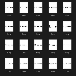 Morse Code Alphabet and Numbers 0-9 SVG PNG DXF Vector Graphic - Etsy