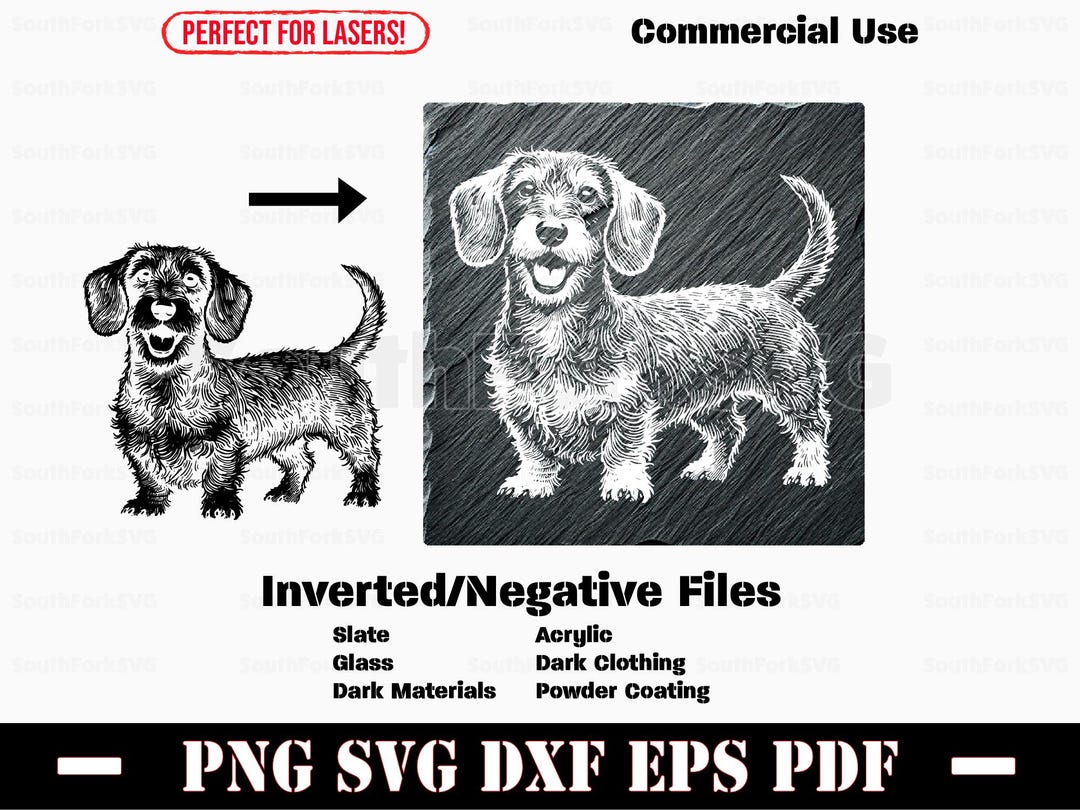 Inverted Wire Haired Dachshund Wiener Dog Svg Png Dxf Eps Pdf | Vector ...