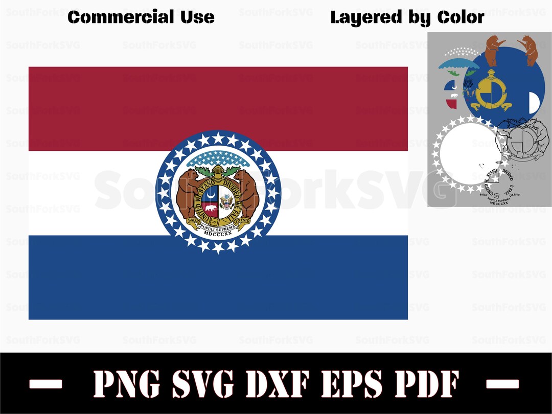 Missouri State Flag Svg Png Dxf Pdf Eps Vector Graphic Design Digital ...