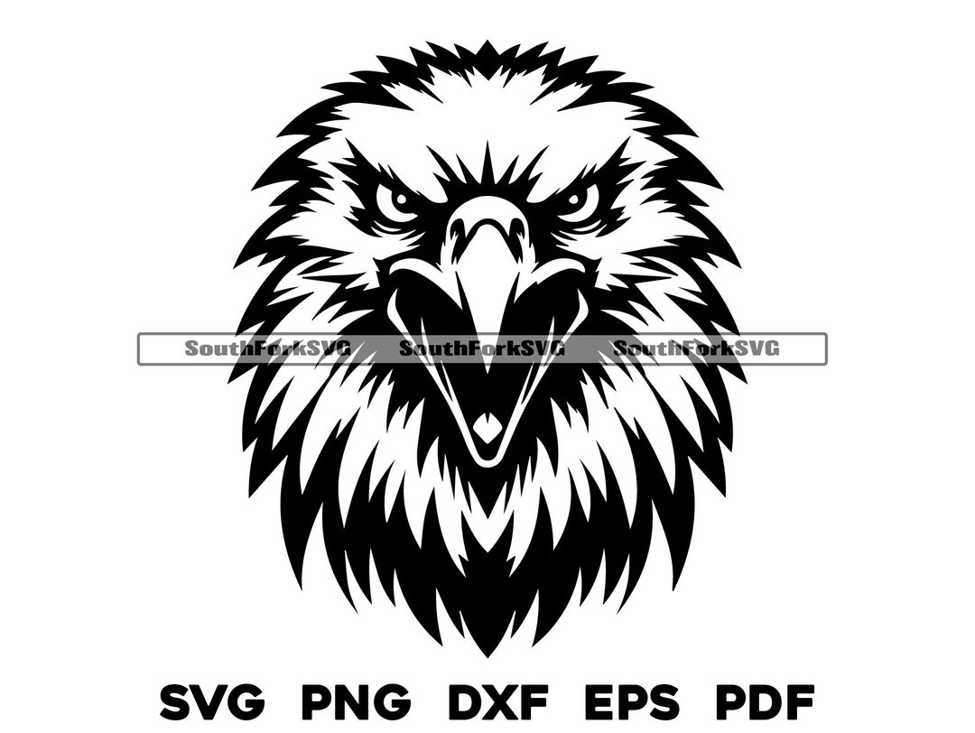 Bald Eagle Head Middle High School Sports Team Mascot Svg Png Dxf Eps ...