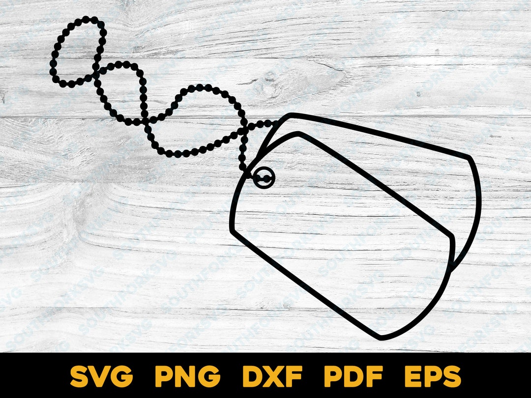 Dog Tags | Svg Png Dxf Eps Pdf | Army Vector Graphic Cut File Laser ...