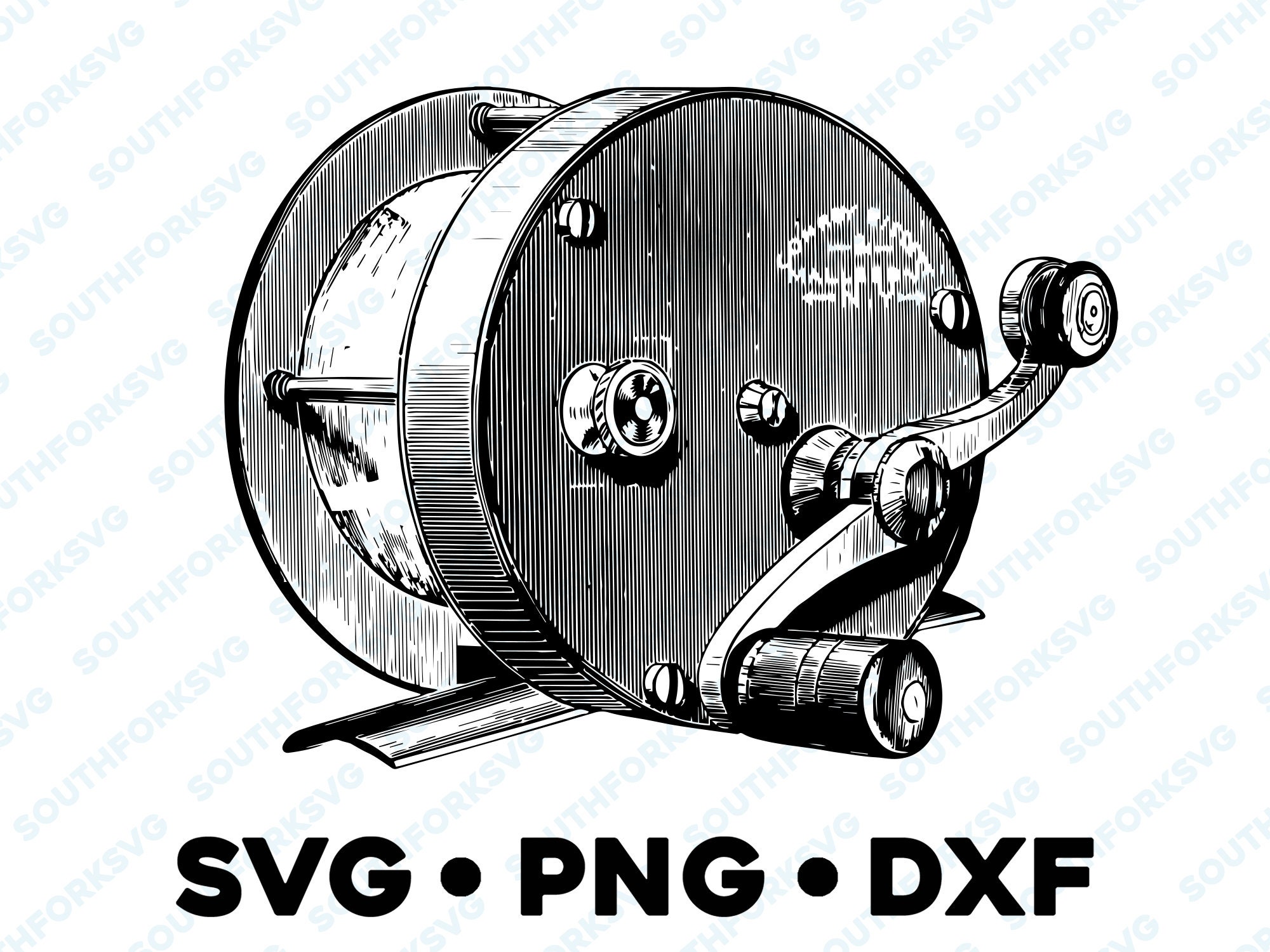 Fly Fishing Reel Drawing