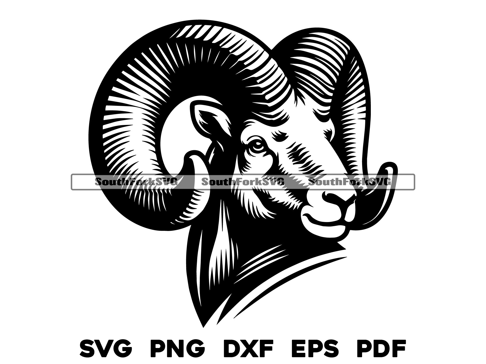 Bighorn Dall Sheep Svg Png Dxf Eps Pdf | Transparent Vector Graphic Cut ...
