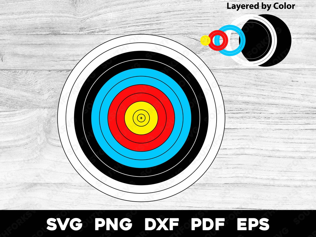 Target Design Layered by Color | Svg Png Dxf Eps Pdf | Vector Graphic ...