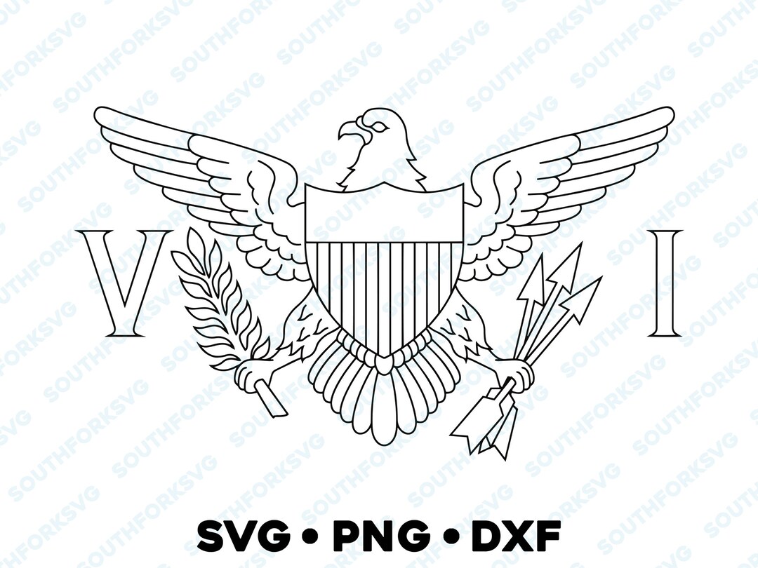 Virgin Islands Flag Outline Svg Png Dxf Vector Graphic Design - Etsy