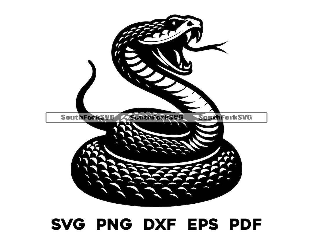 Hissing Snake Design | Svg Png Dxf Eps Pdf | Vector Graphic Cut File ...