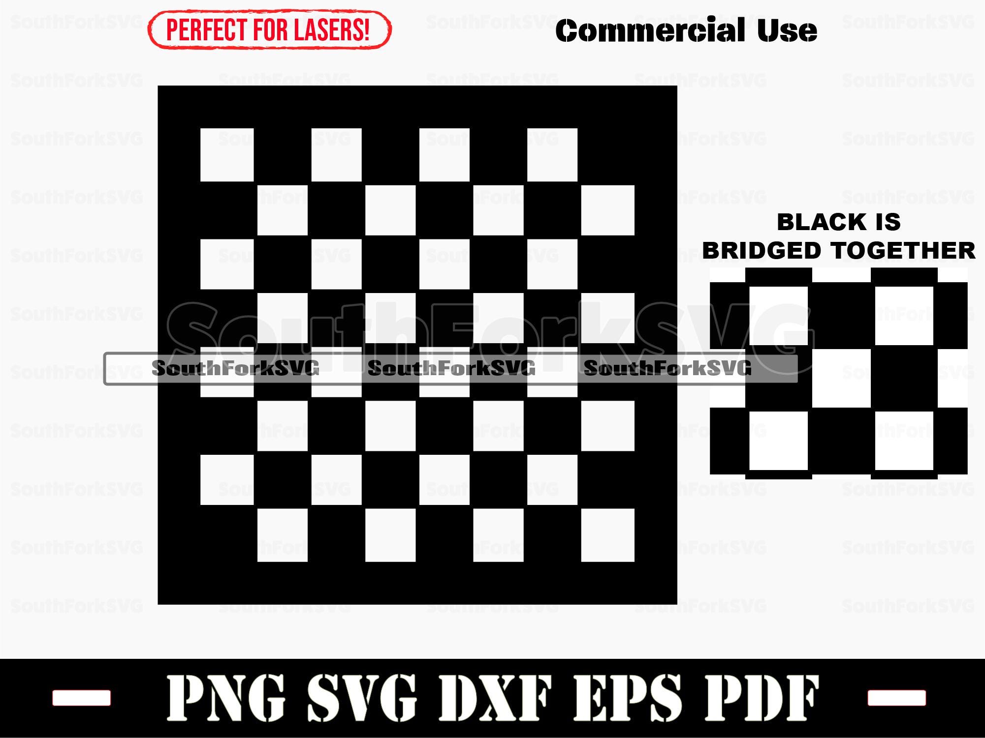 Checker Pattern Bridged Stencil Svg Png Dxf Eps Pdf | Vector Graphic ...