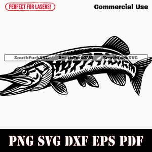 Northern Pike Svg Png Dxf Eps Pdf | Transparent Vector Graphic Design ...