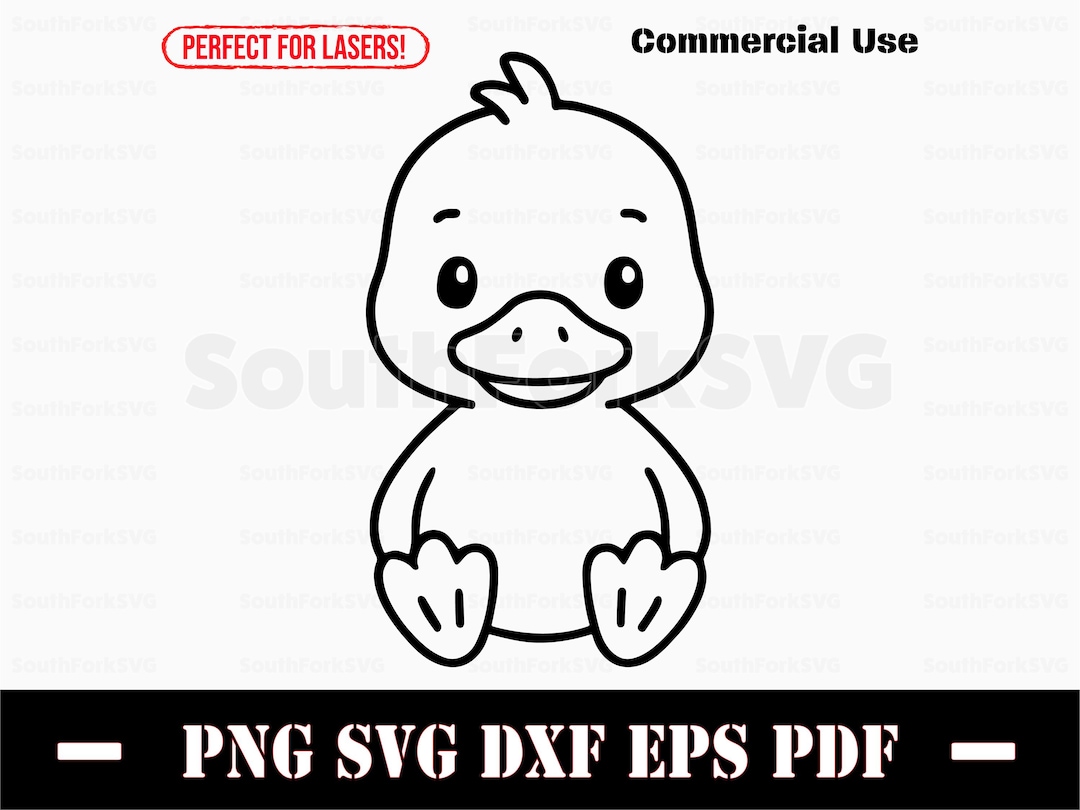 Cute Baby Duck Svg Png Dxf Eps Pdf | Vector Graphic Design Cut Print ...