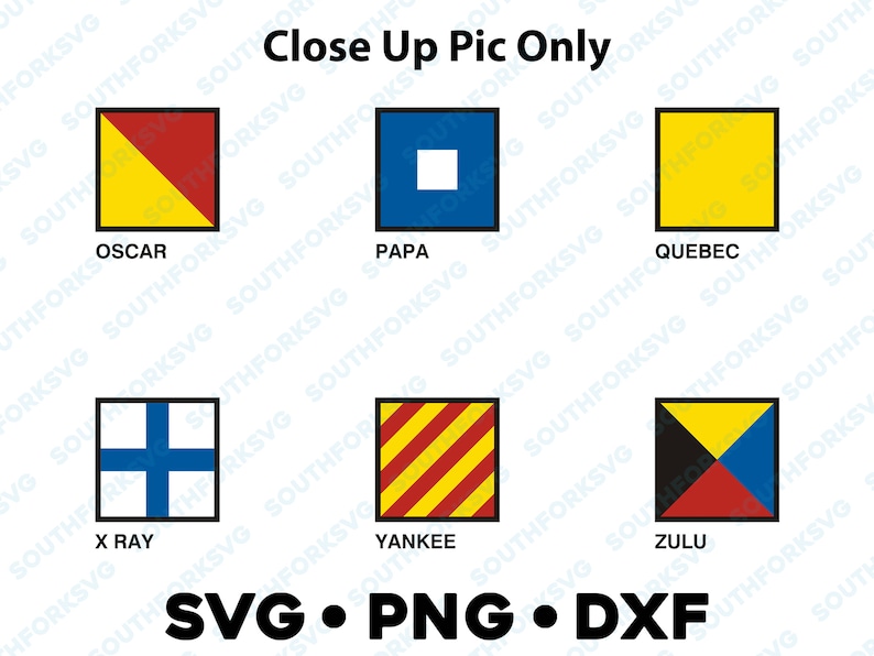 International Maritime Nautical Signal Flags Set 2 SVG PNG DXF - Etsy
