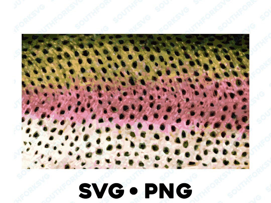Rainbow Trout Skin Pattern SVG PNG Rainbow Brook Brown Trout Fly ...