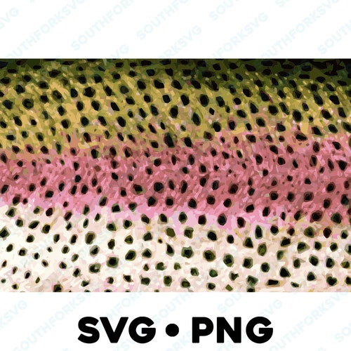 Lake Trout Char Skin Pattern SVG PNG DXF Rainbow Brook Brown - Etsy UK