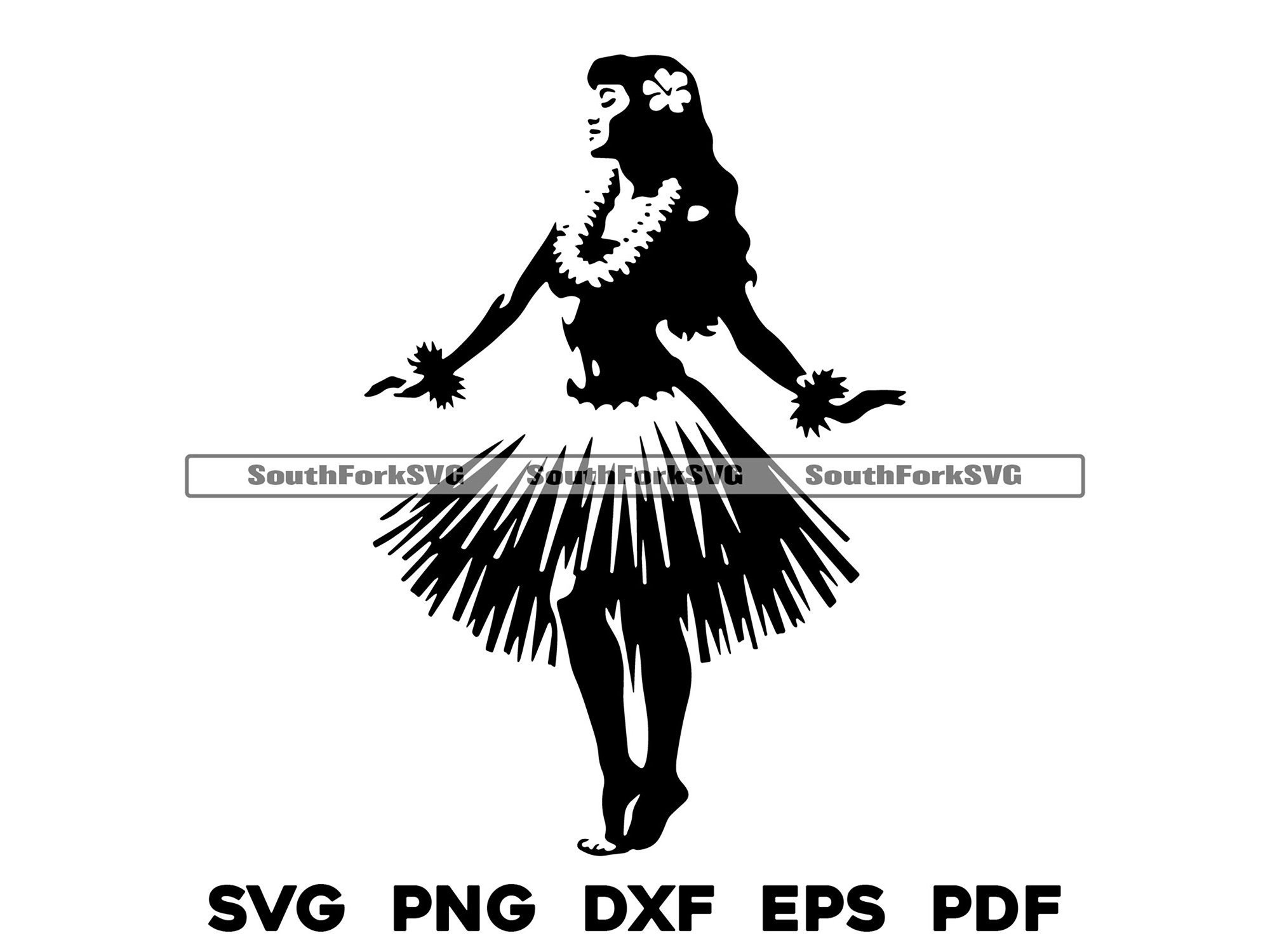 Hawaiian Hula Girl Svg Png Dxf Eps Pdf Files Cut Print Laser Engraving ...