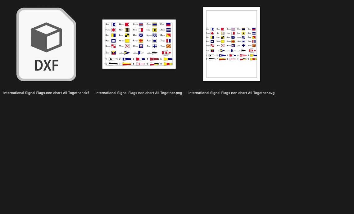 International Maritime Nautical Signal Flags Set 1 SVG PNG DXF Digital ...