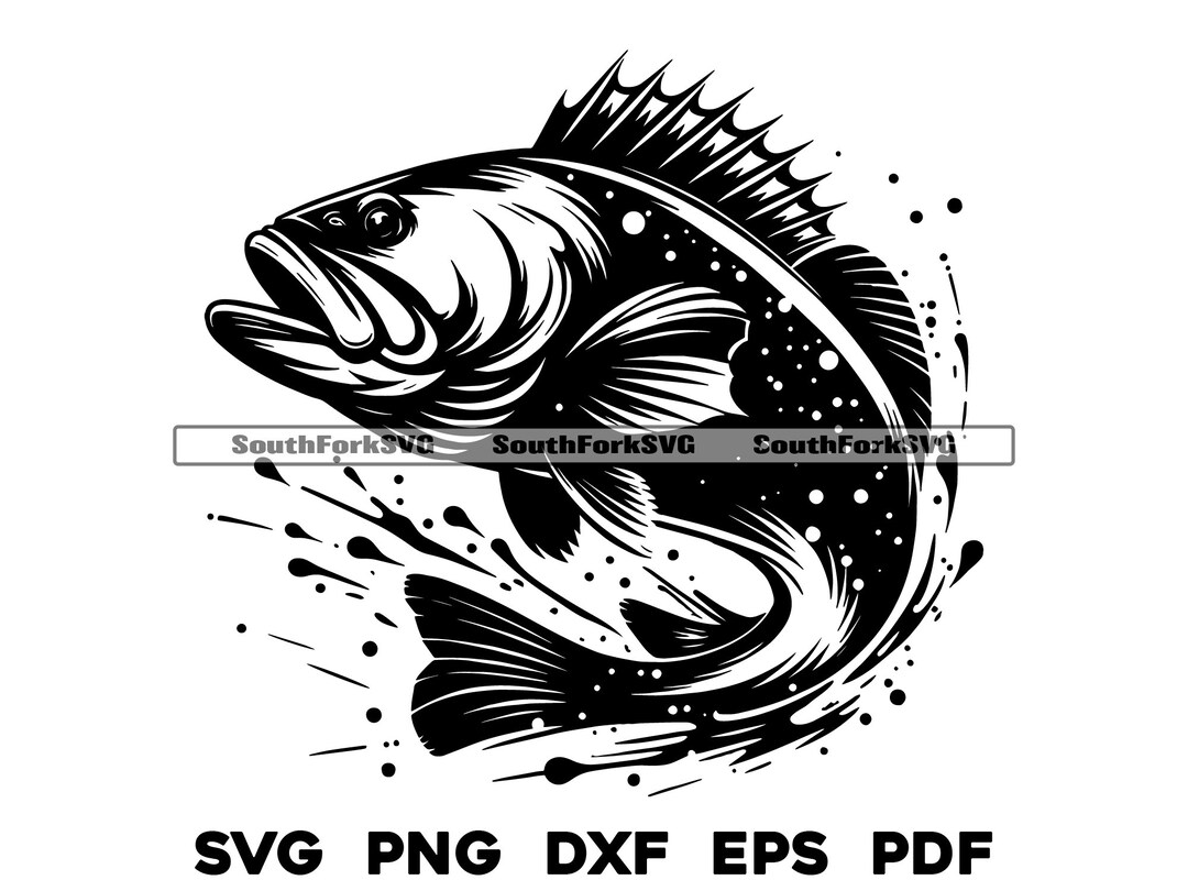 Grouper Jumping | Svg Png Dxf Eps Pdf | Transparent Vector Graphic ...