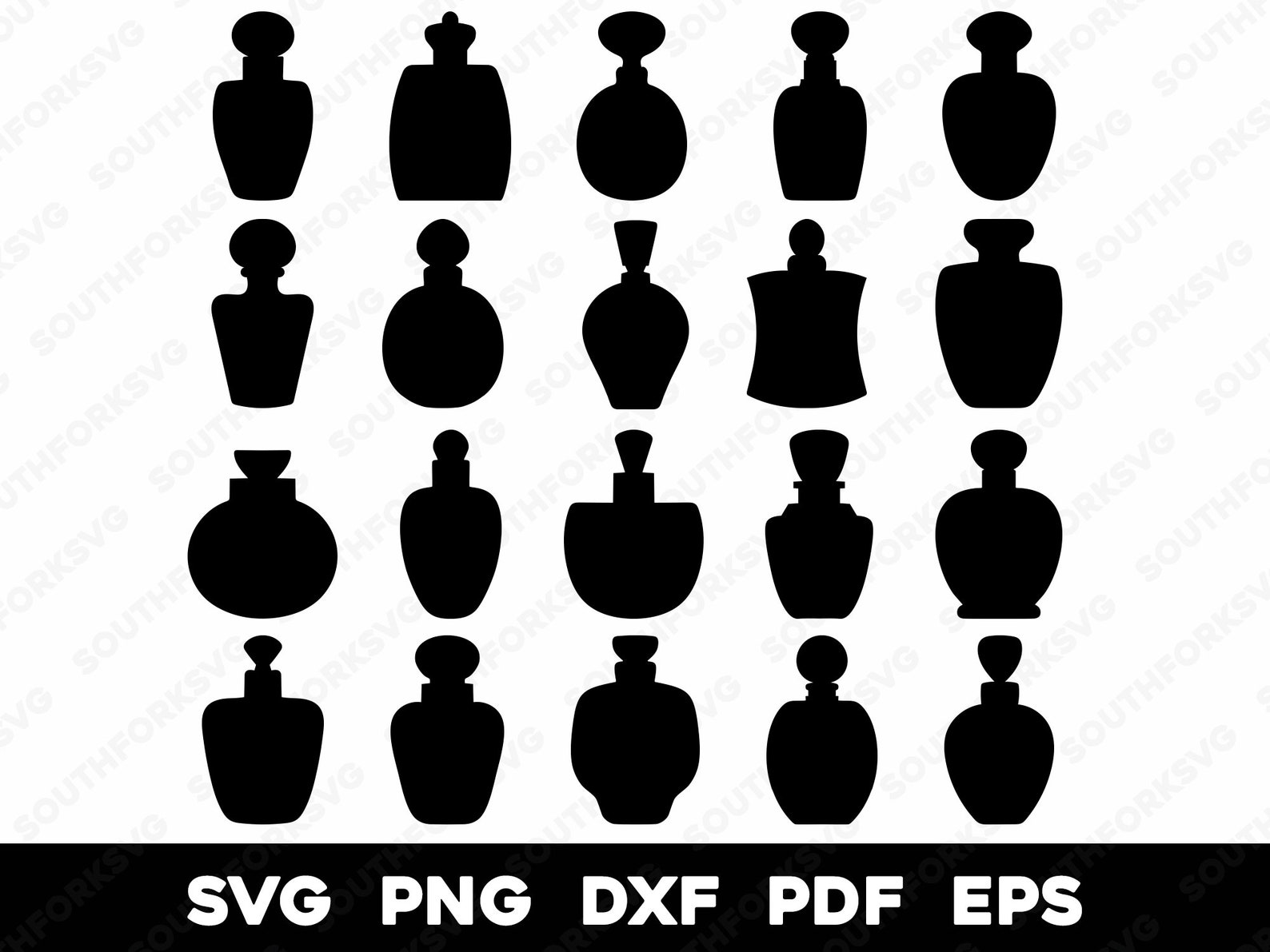 Perfume Bottles SVG Bundle | Svg Png Dxf Eps Pdf | Vector Graphic ...