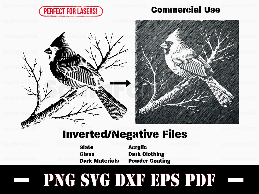 Inverted Cardinal Bird Svg Png Dxf Eps Pdf Vector Graphic Cut Print ...