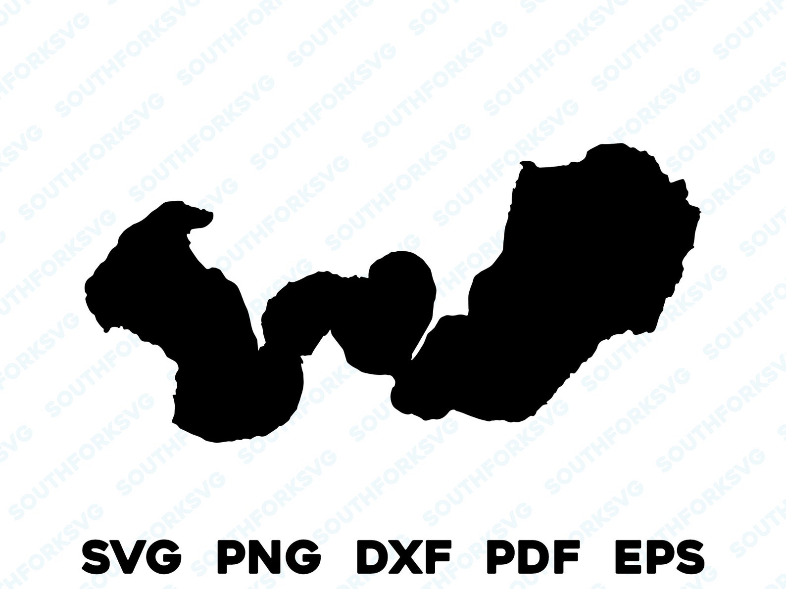 Lake St. Helen Michigan Map Shape Silhouette Svg Png Dxf Pdf Eps Vector ...
