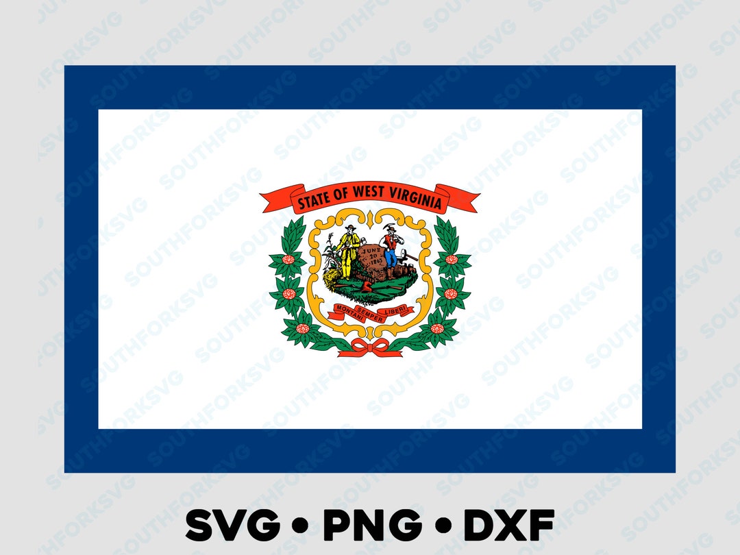 West Virginia State Flag Svg Png Dxf Vector Graphic Design Digital File ...